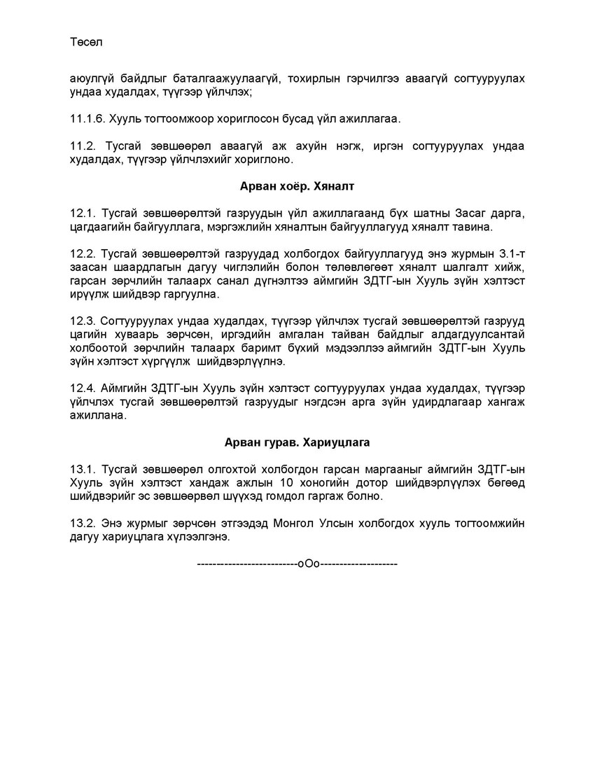 АЙМГИЙН НУТАГ ДЭВСГЭРТ СОГТУУРУУЛАХ УНДАА ХУДАЛДАХ ТҮҮГЭЭР ҮЙЛЧЛЭХ