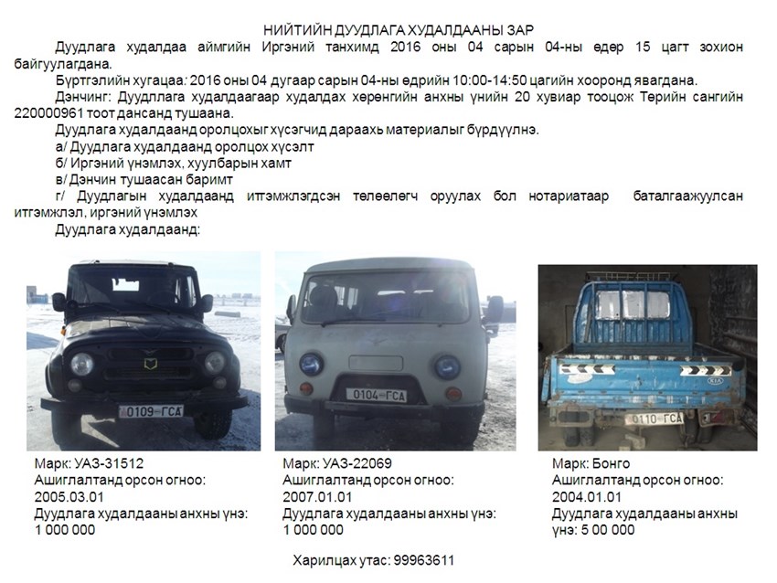 НИЙТИЙН ДУУДЛАГА ХУДАЛДААНД УРЬЖ БАЙНА