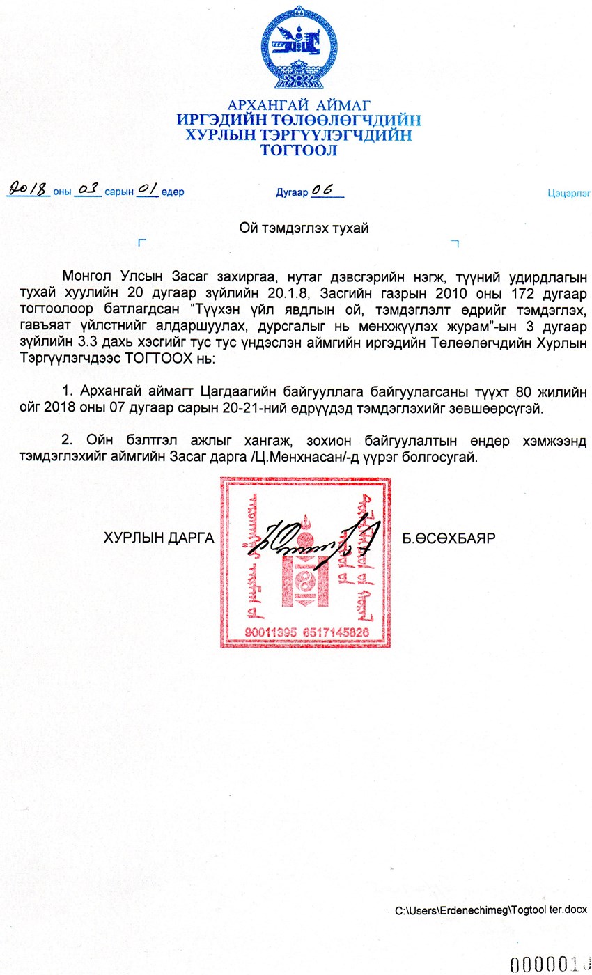 №6 ОЙ ТЭМДЭГЛЭХ ТУХАЙ