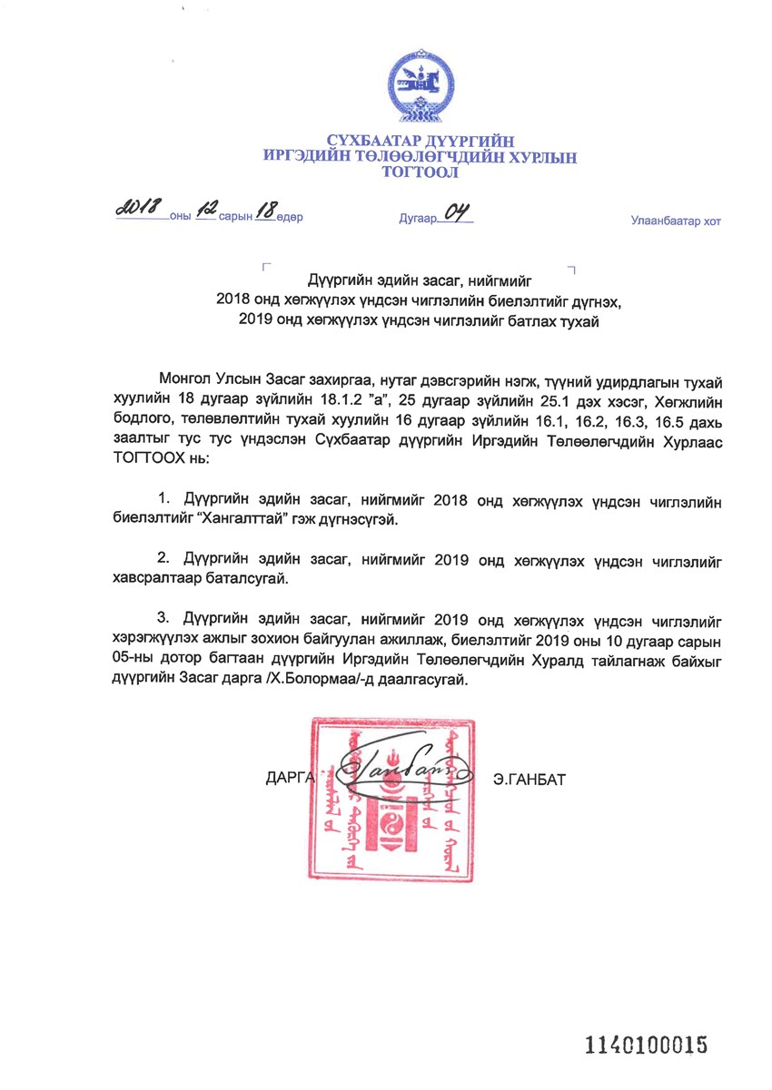 Дүүргийн эдийн засаг нийгмийг 2018 онд хөгжүүлэх үндсэн чиглэлийн