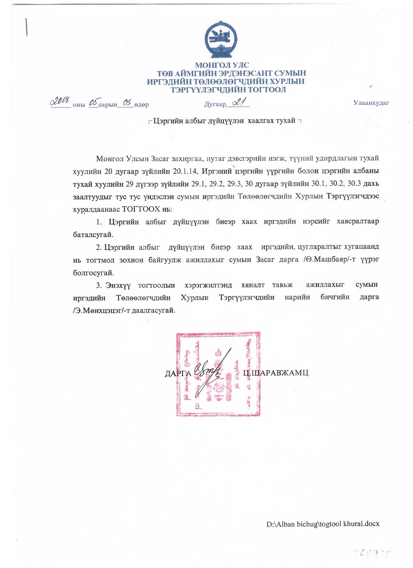 Цэргийн албыг дүйцүүлэн хаах тухай