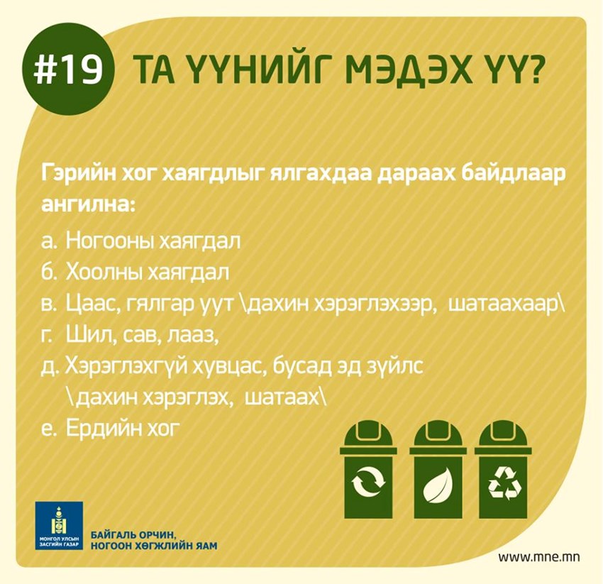Та үүнийг мэдэх үү