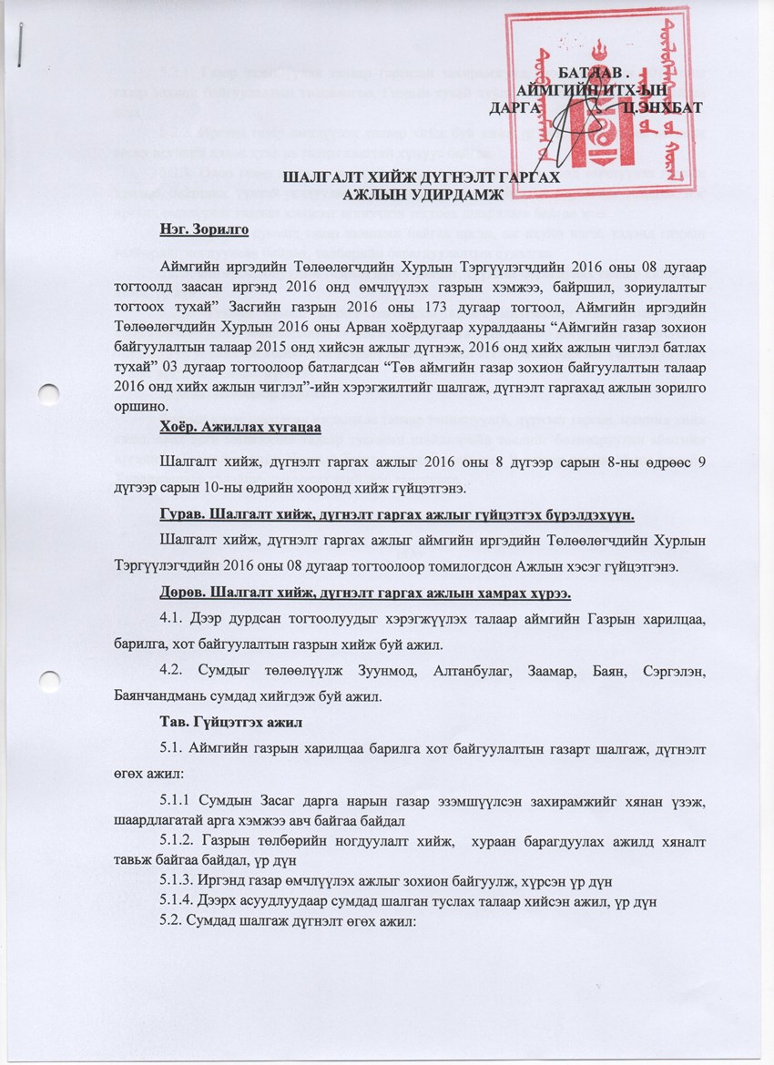 Ажлын хэсэг томилох тухай