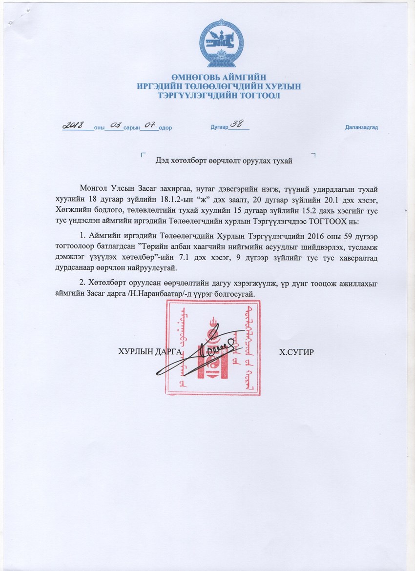Төрийн албан хаагчийн нийгмийн асуудлыг шийдвэрлэх тусламж дэмжлэг