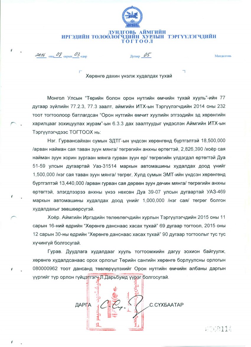 Хөрөнгө худалдаж дахин үнэлэх тухай
